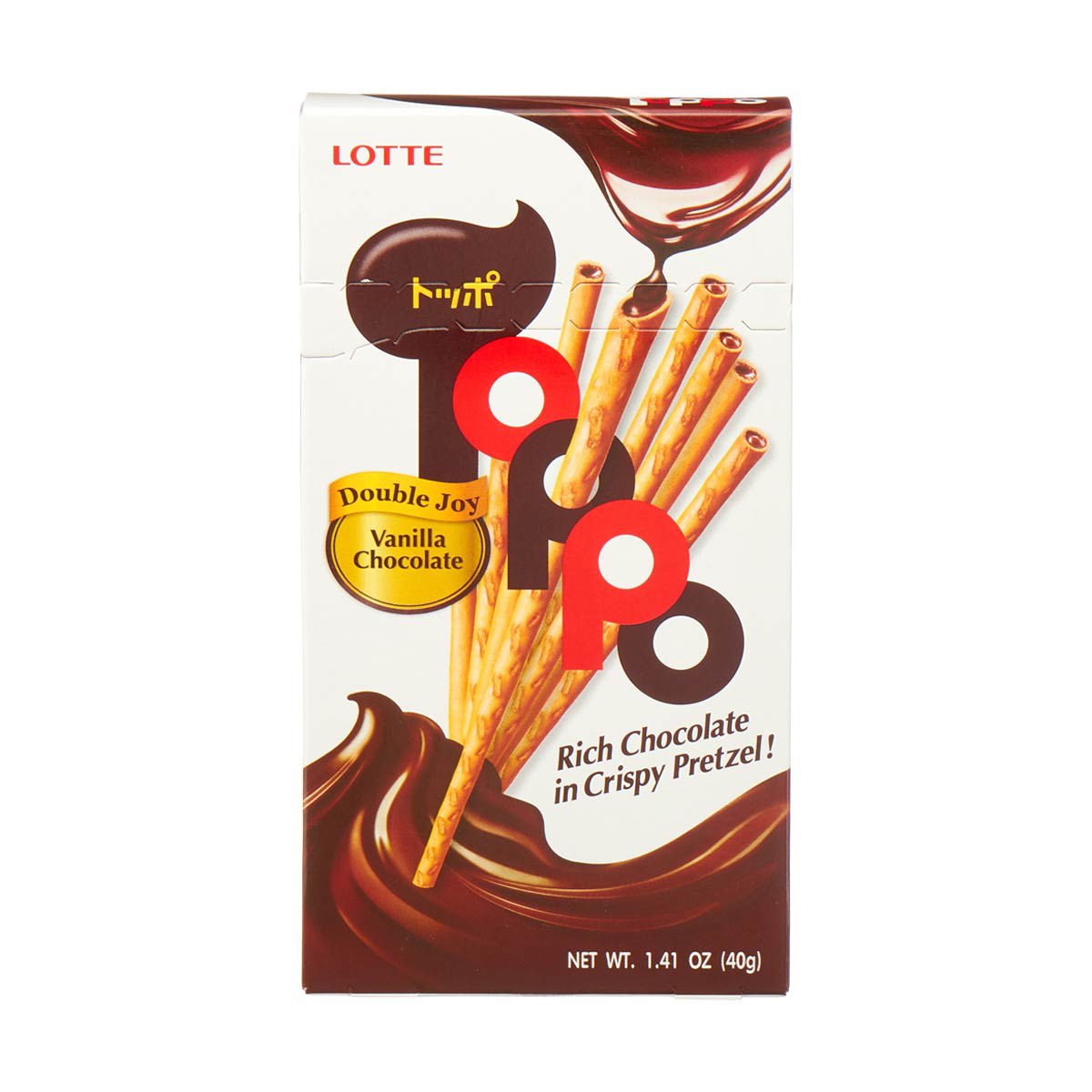 Lotte Toppo Pretzel Sticks, Vanilla Chocolate