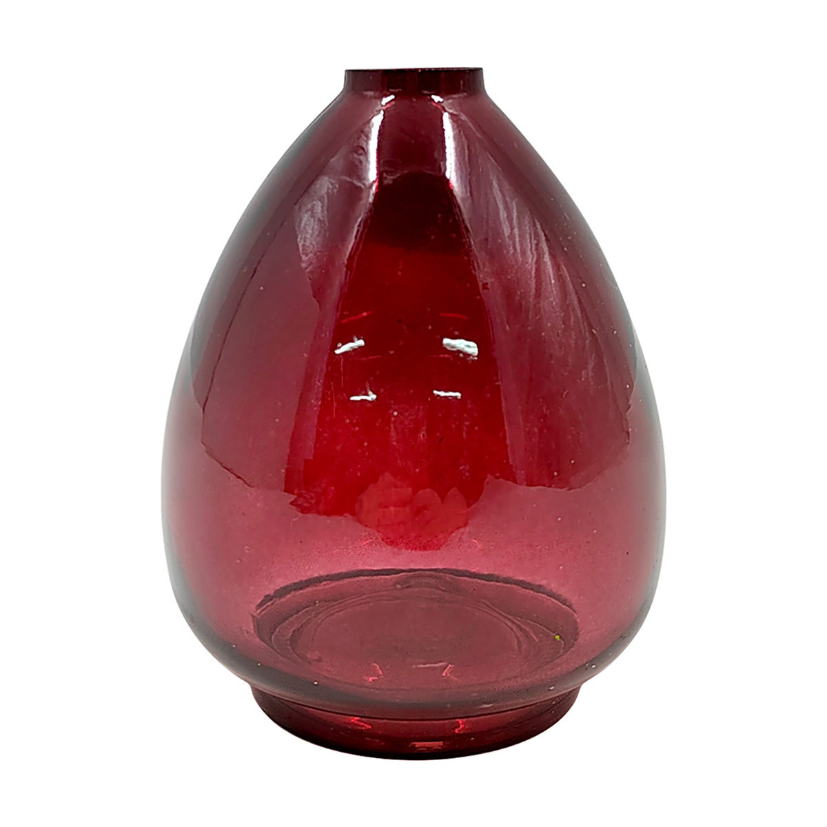 Decorative Glass Vase, Red