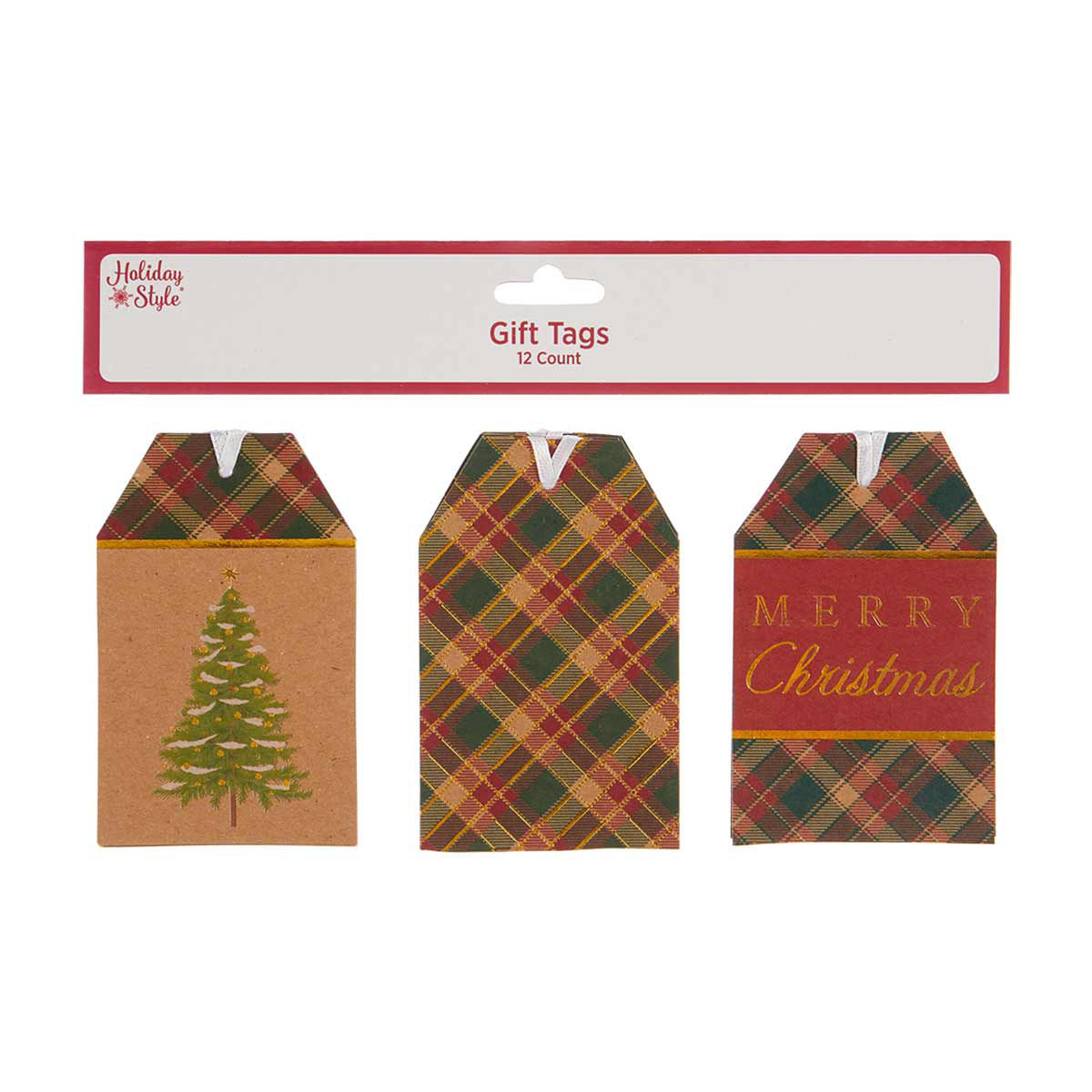 Holiday Style Gift Tags, 12 Count
