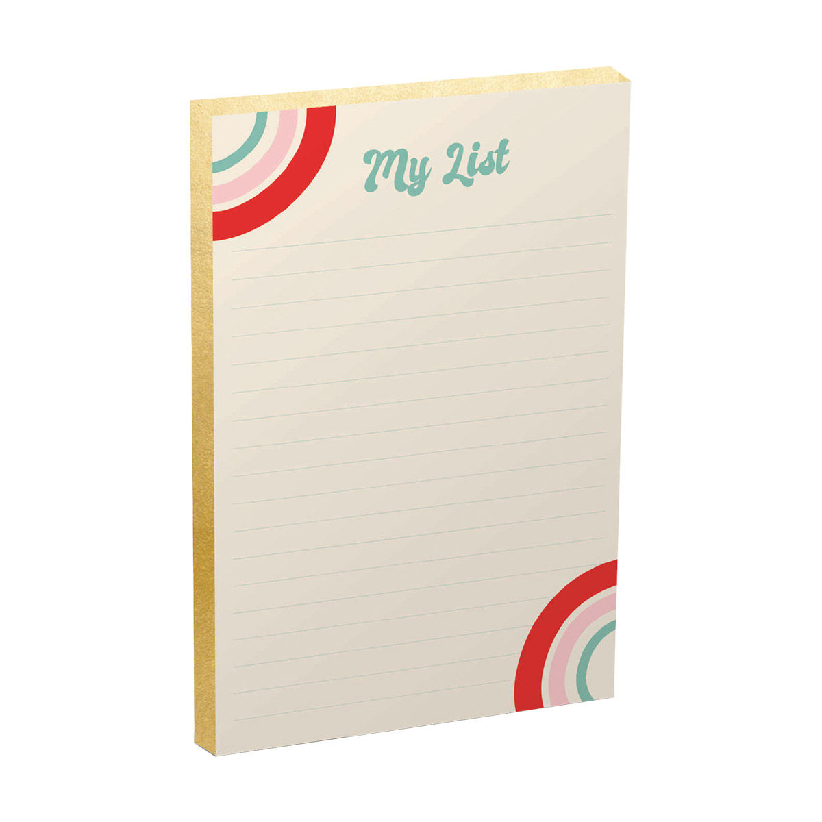 'My List' Rainbow Notepad, 100 Sheets