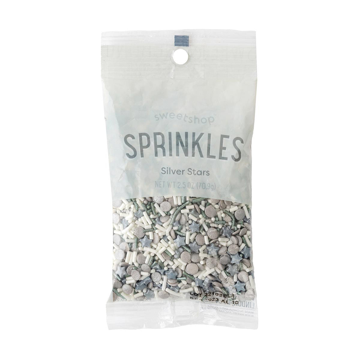 Sweetshop Sprinkles Mix, Silvers Stars, 2.5 oz