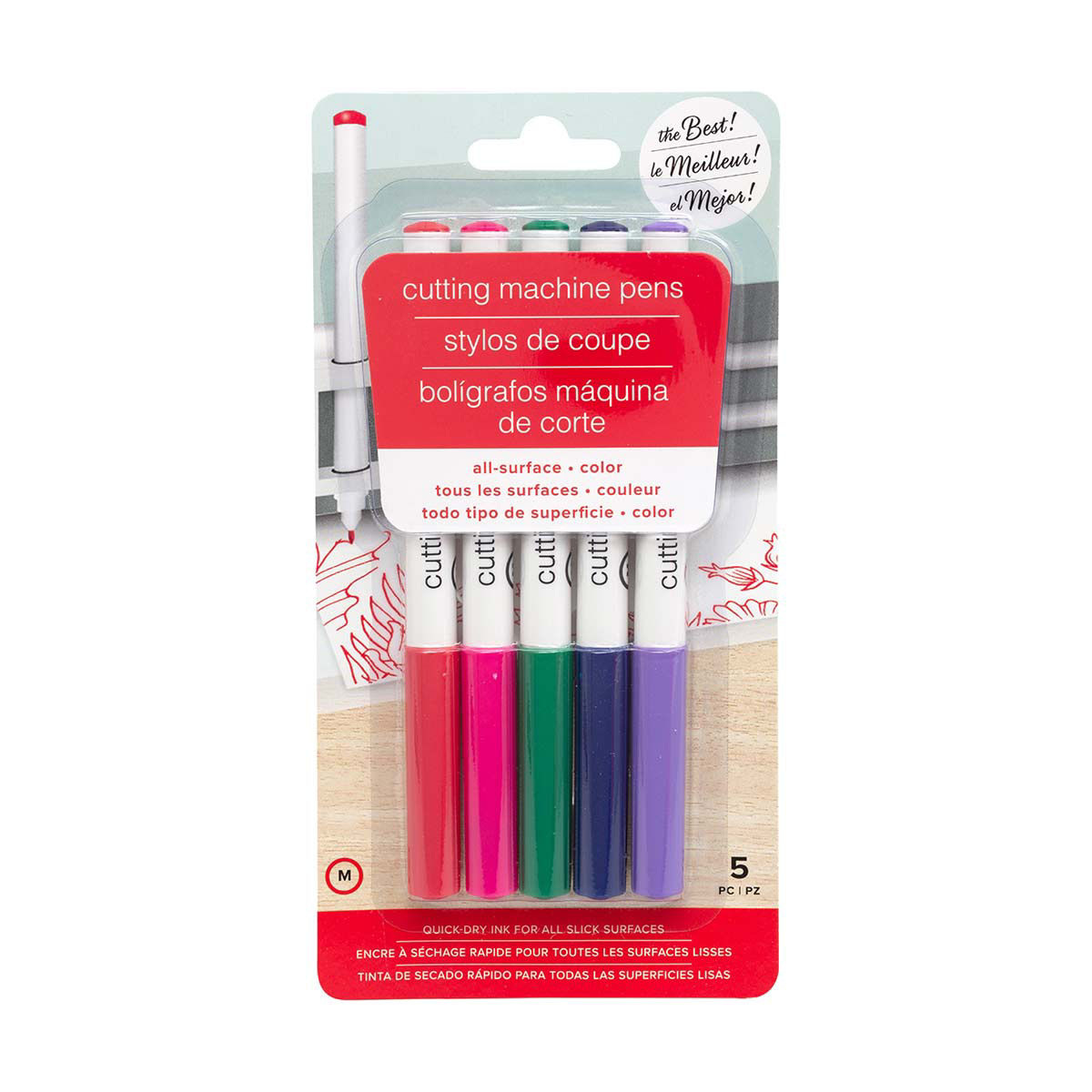 American Crafts Cutting Machine Pens, All Surface Color, Pack of 5