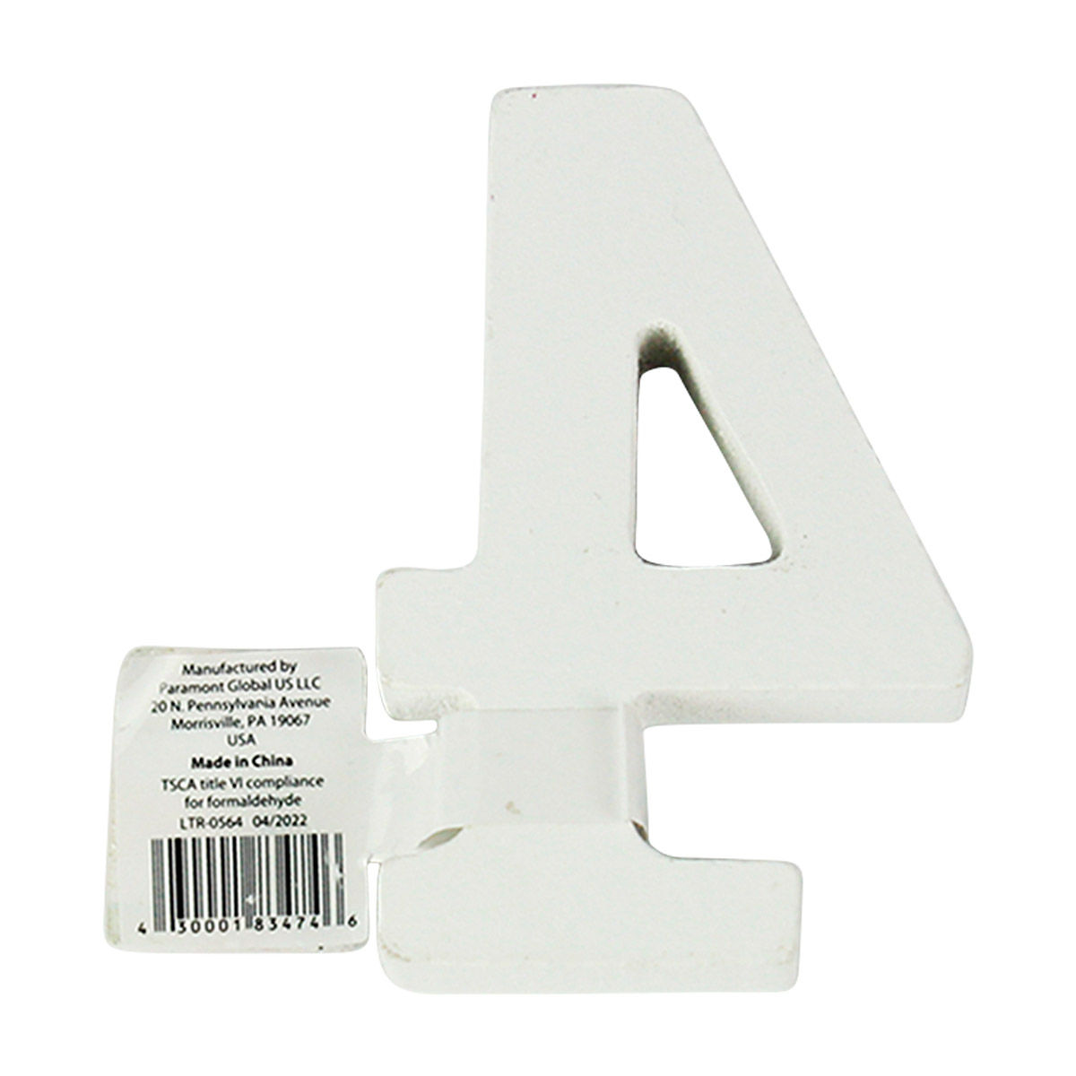 Make Shoppe Wooden Number 4, White