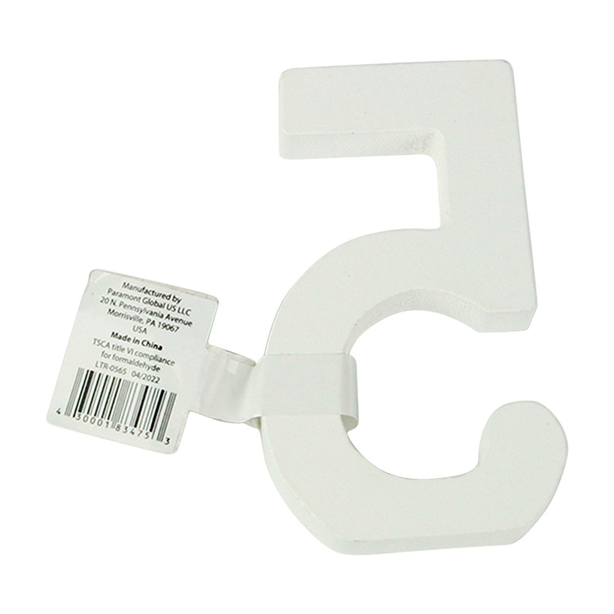 Make Shoppe Wooden Number 5, White