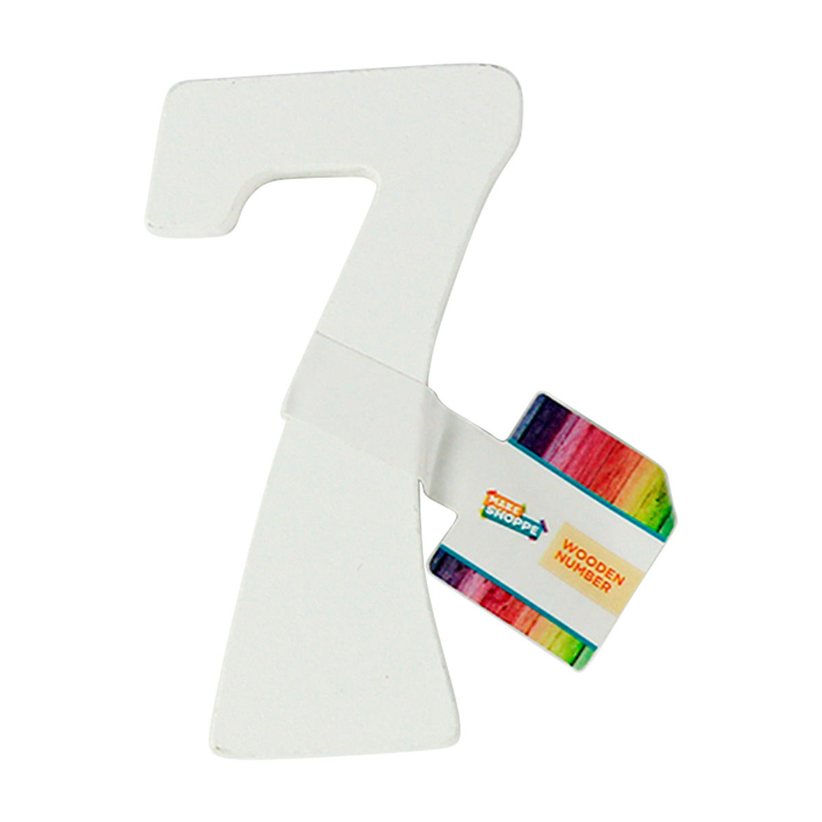 Make Shoppe Wooden Number 7, White