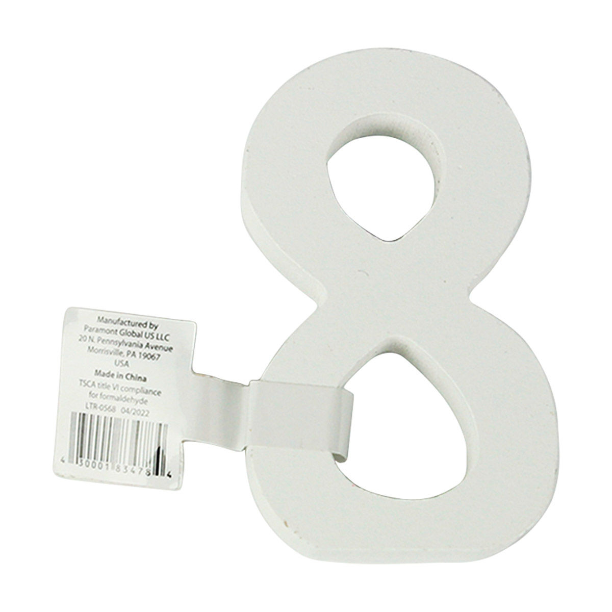 Make Shoppe Wooden Number 8, White
