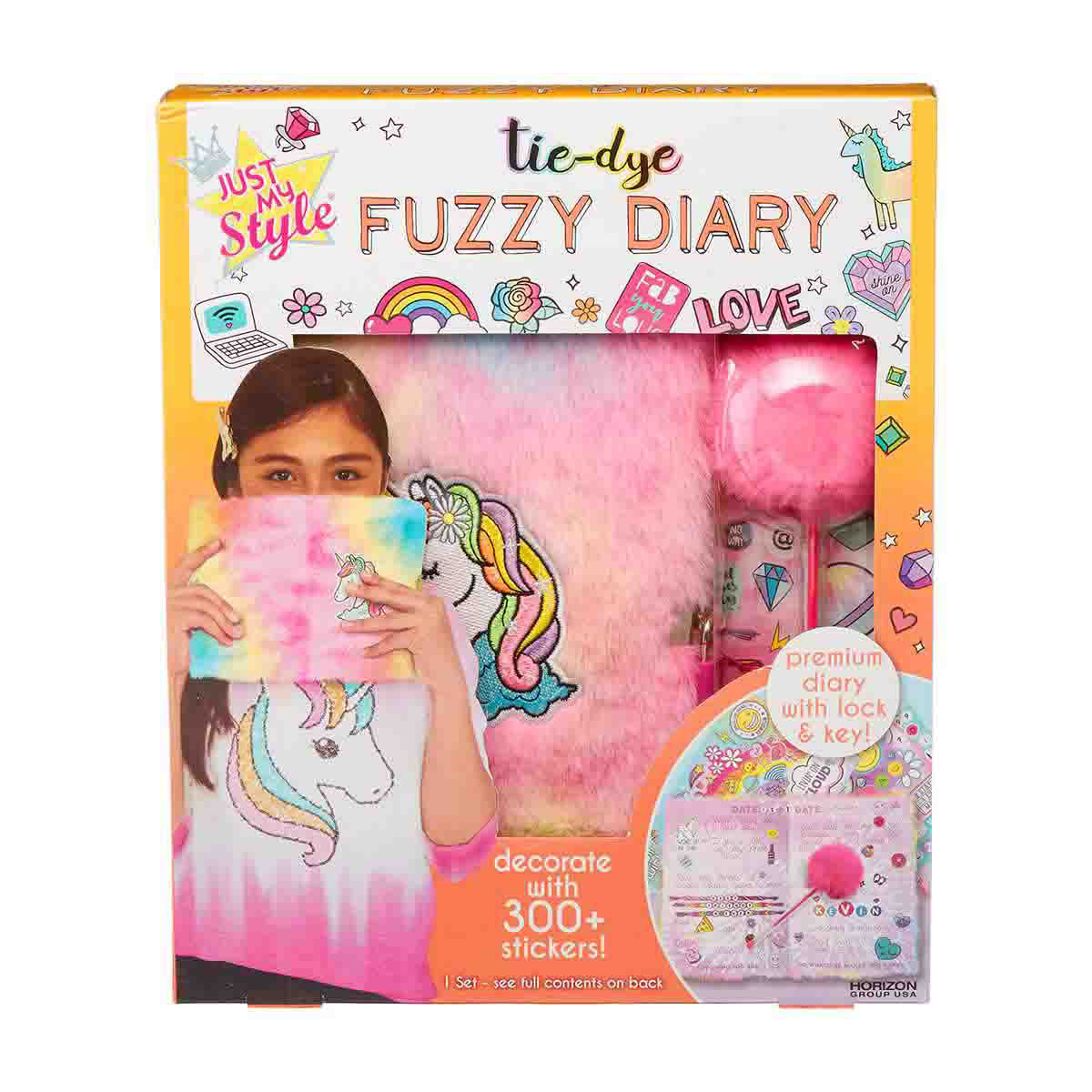 Just My Style Fuzzy Tie-Dye Diary