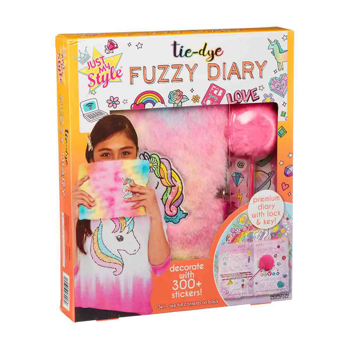 Just My Style Fuzzy Tie-Dye Diary