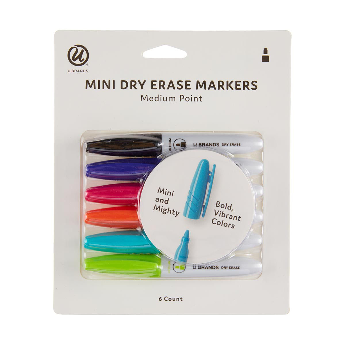 Mini Dry Erase Markers, 6 count