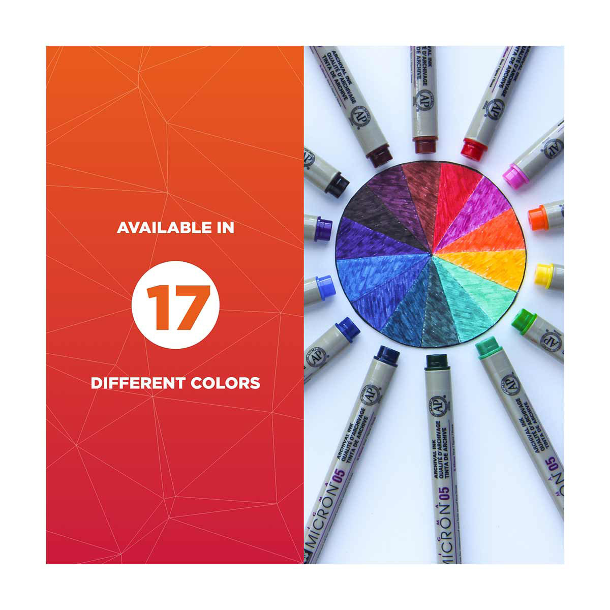 Pigma Micron 05 Fineliner Pen, 0.45 mm, Red