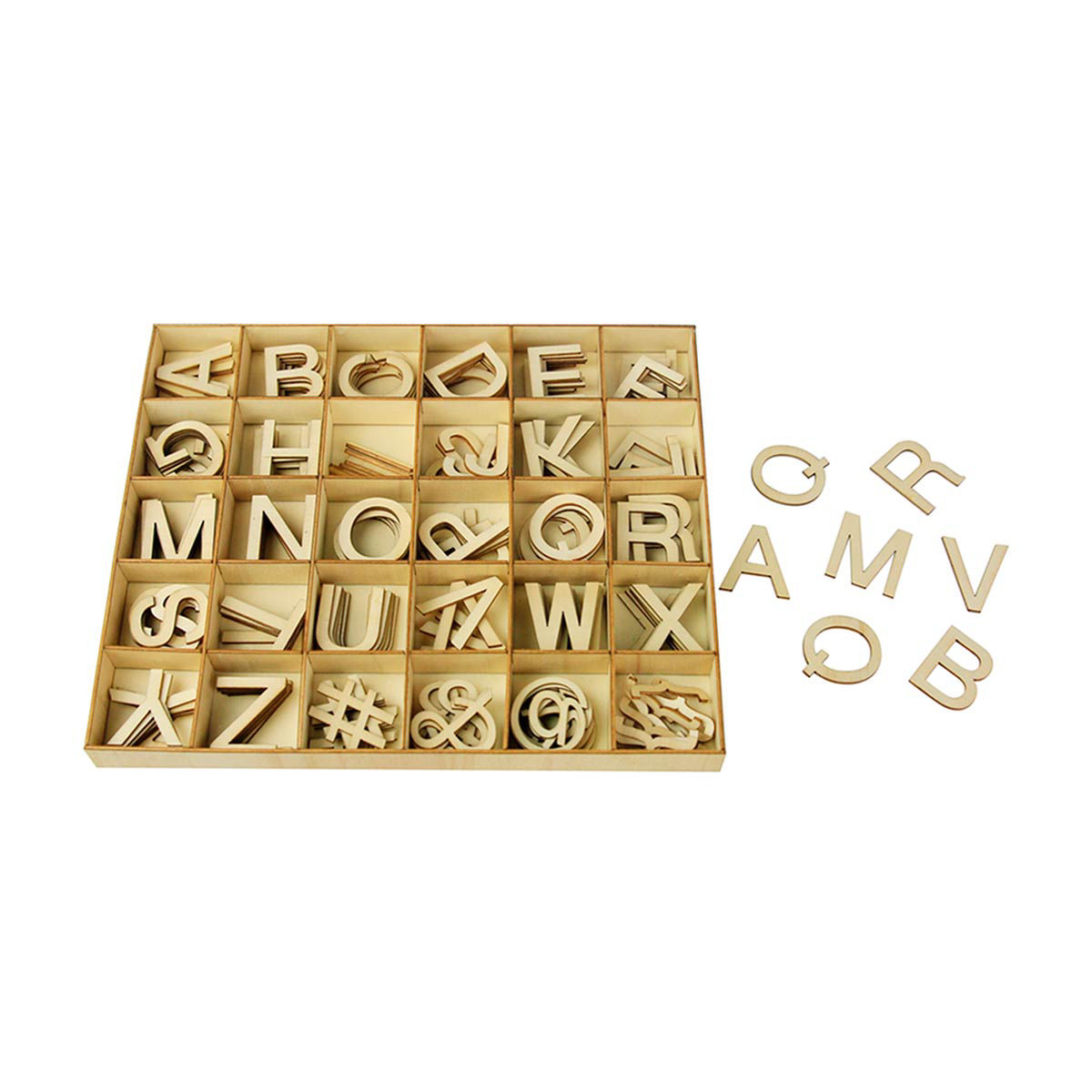 Make Shoppe Wooden Alphabet Set, 180 Count