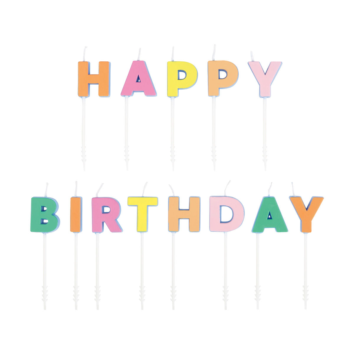 Popshelf Pastel "Happy Birthday" Letter Birthday Candles, 13 pieces ...