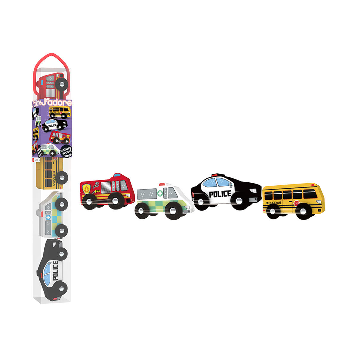 J'adore Wooden Vehicles Set