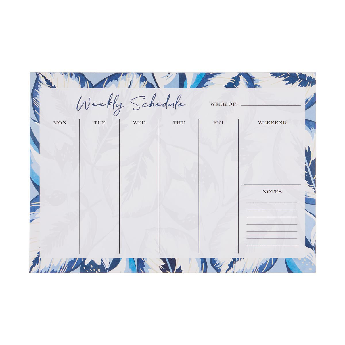 Weekly Schedule Notepad, Floral
