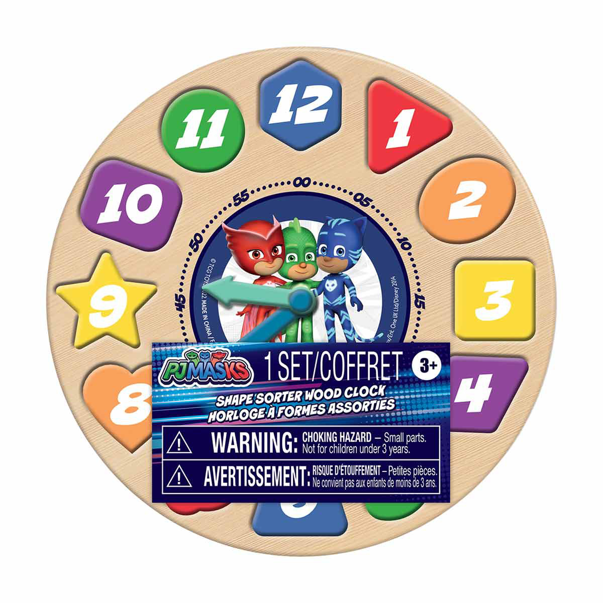 Shape Sorter Wood Clock, Assortment