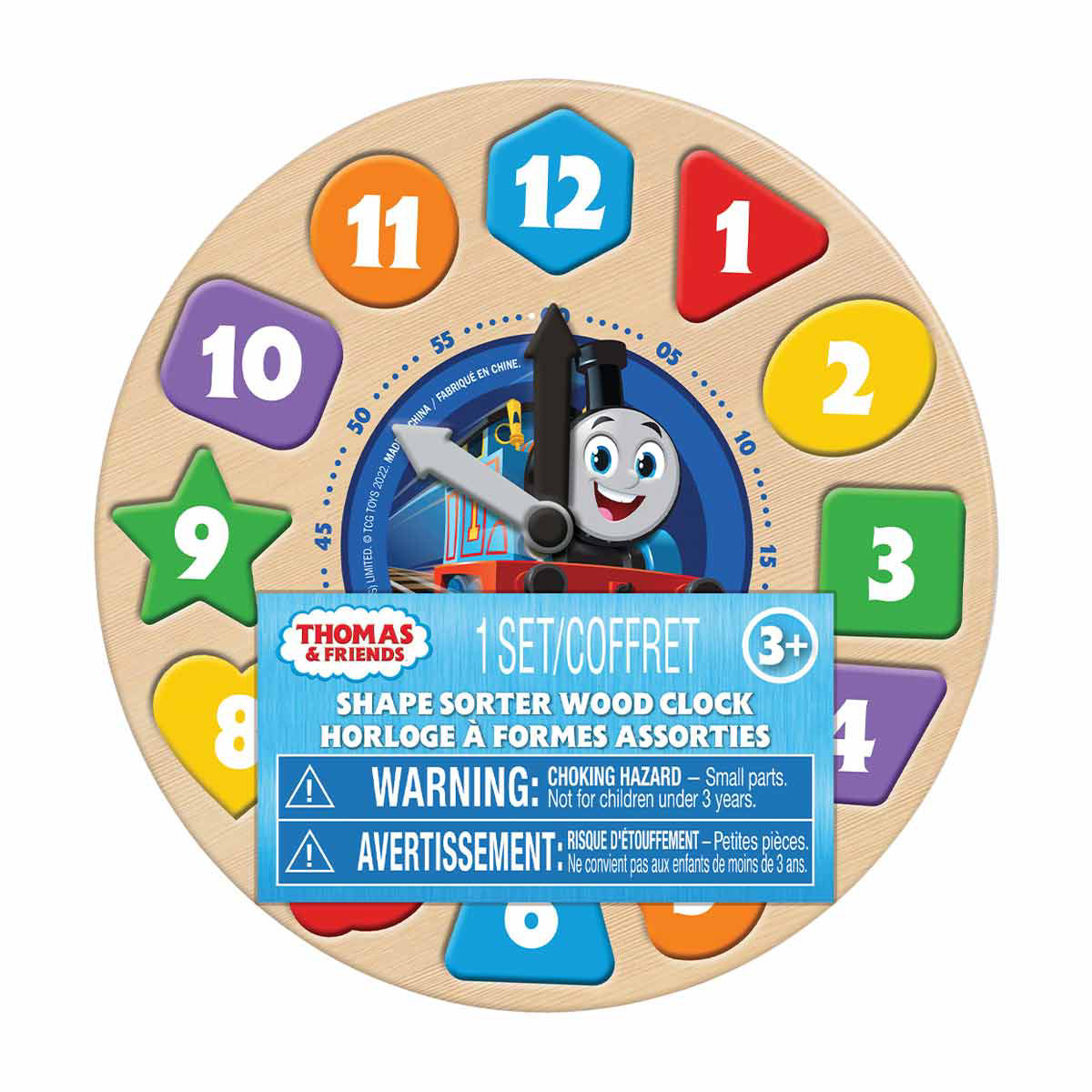 Shape Sorter Wood Clock, Assortment