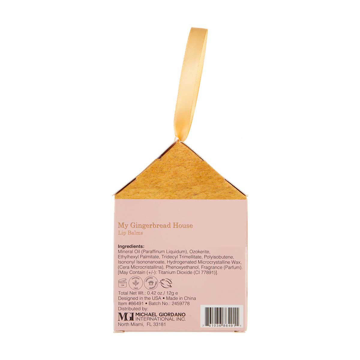 Giordano Colors My Gingerbread House Lip Balms, 3 pack