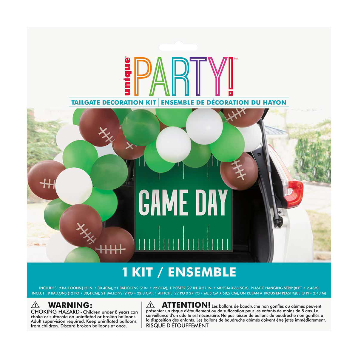 Unique Party! Kickoff Football Balloon & Tailgate Decoration Kit