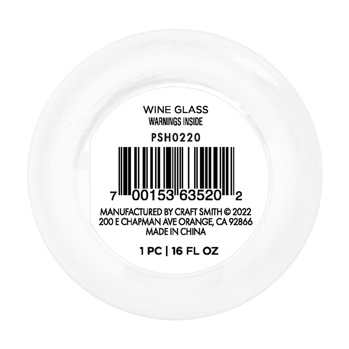 Plastic Christmas Wine Glass