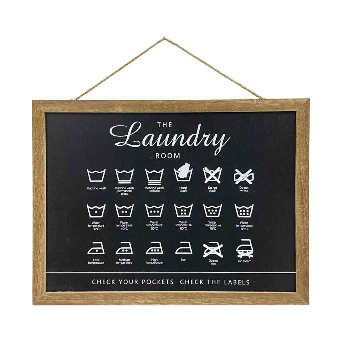 Laundry Room Instructions Wall Sign