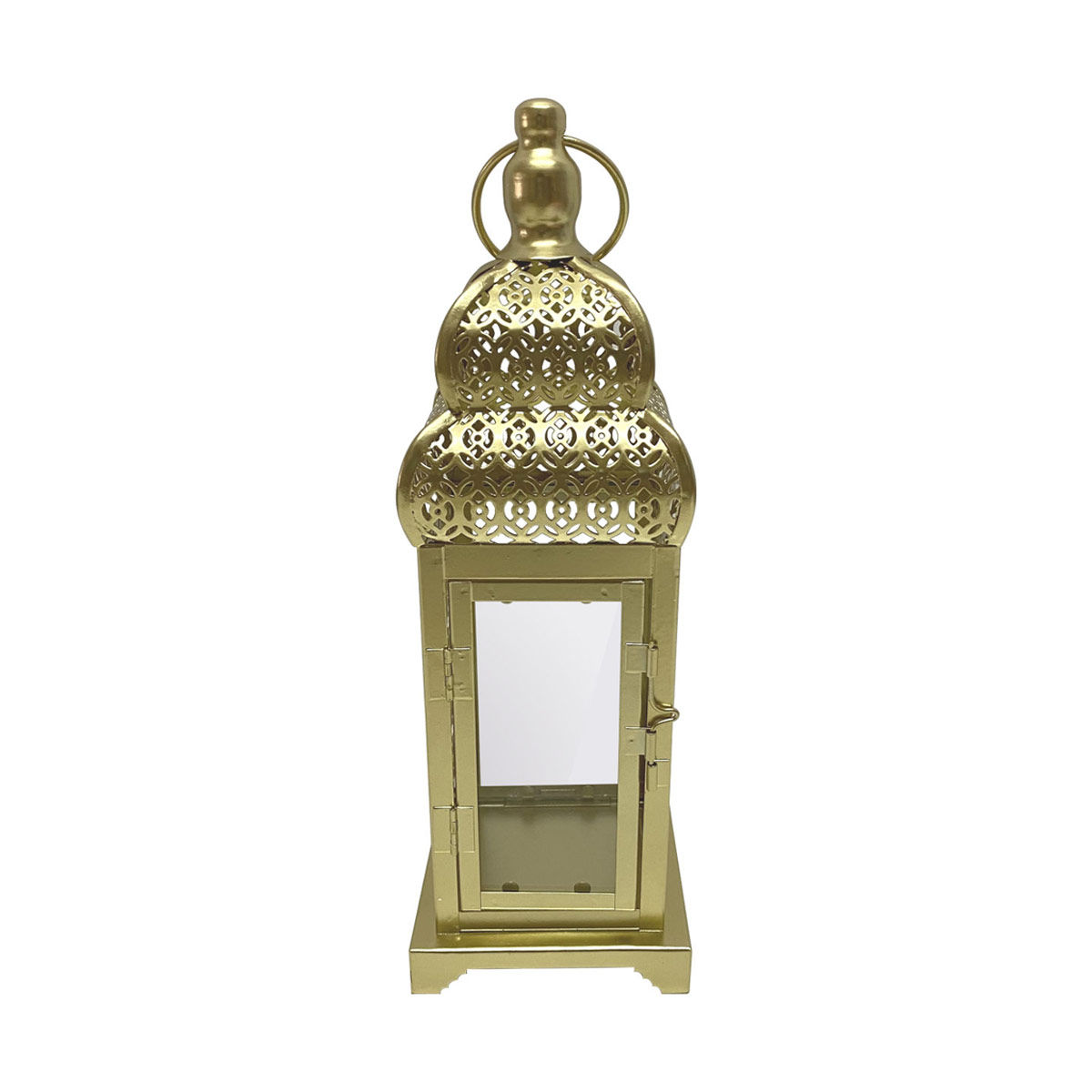 Metal Lantern, Gold Lattice