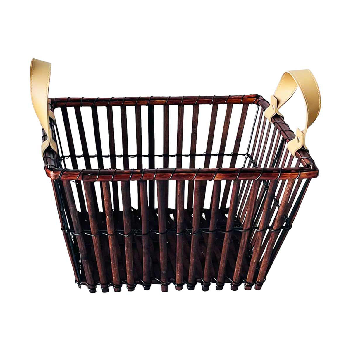 Natural Willow Woven Basket, Square, Large