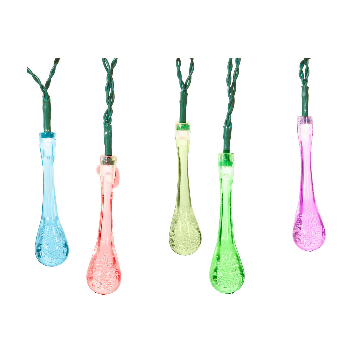 Popshelf 10 Count Solar Power Color Changing LED Crystal Waterdrop ...