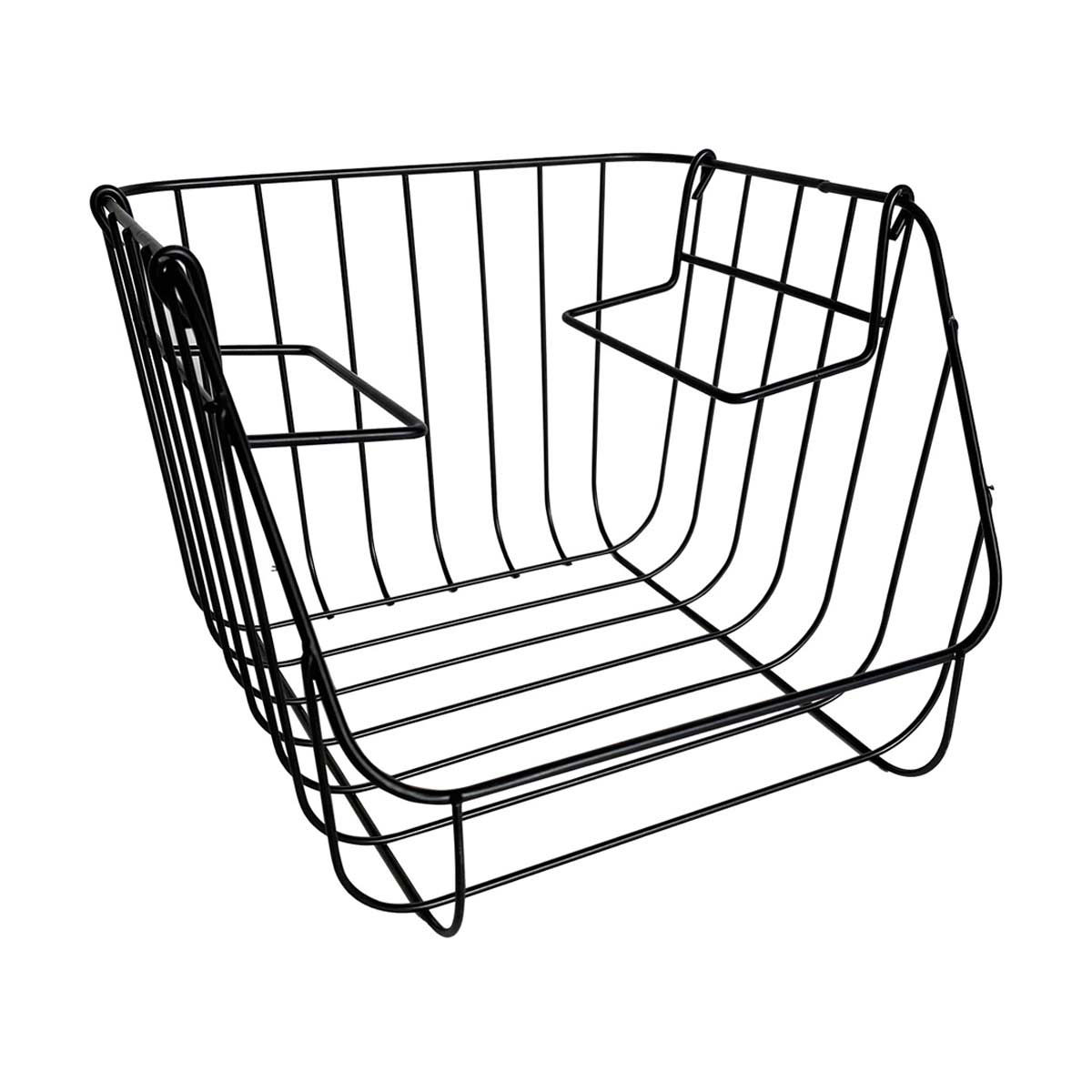 Open Front Basket, Black