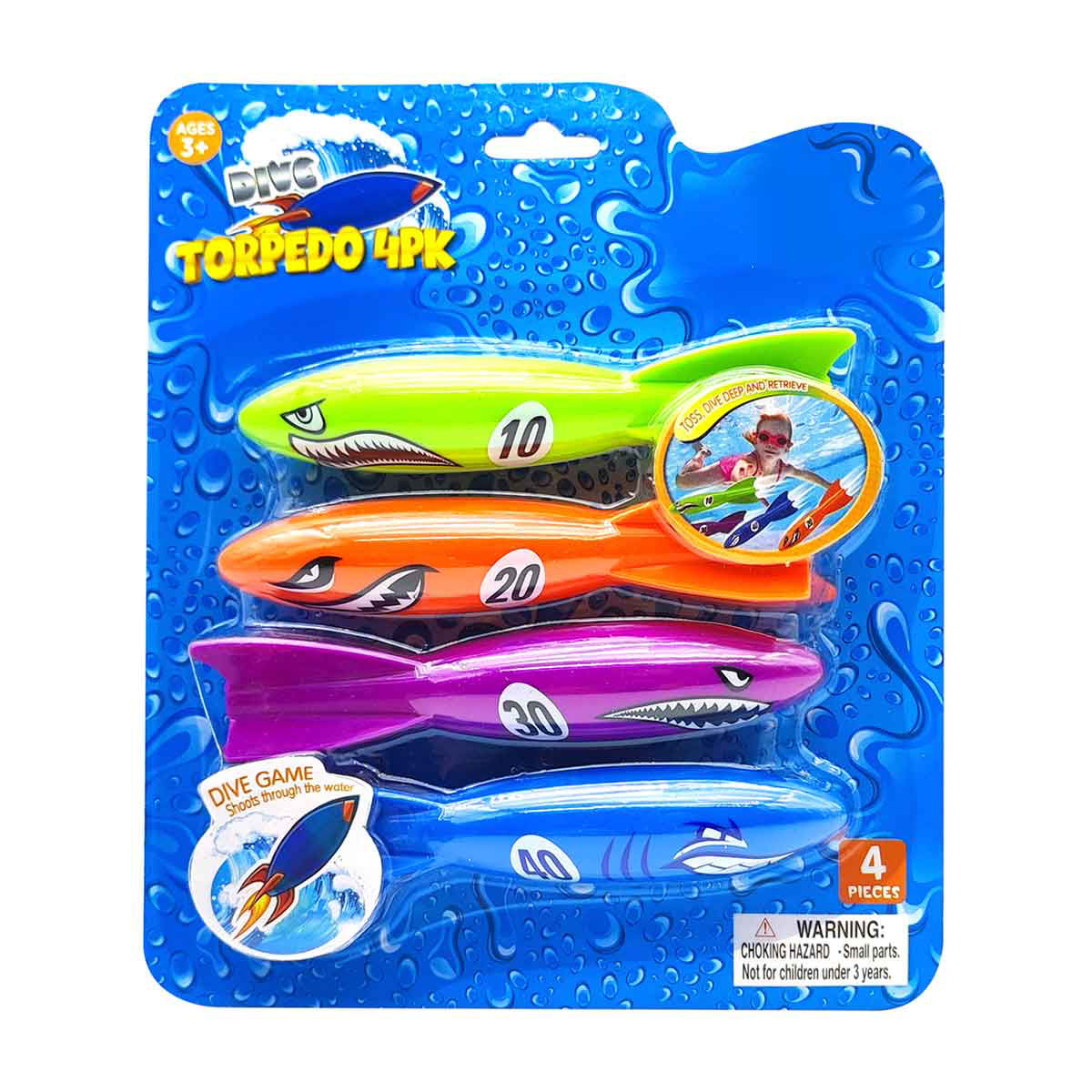 Fenicalcan Dive Treasure Water Gems, Pack of 4