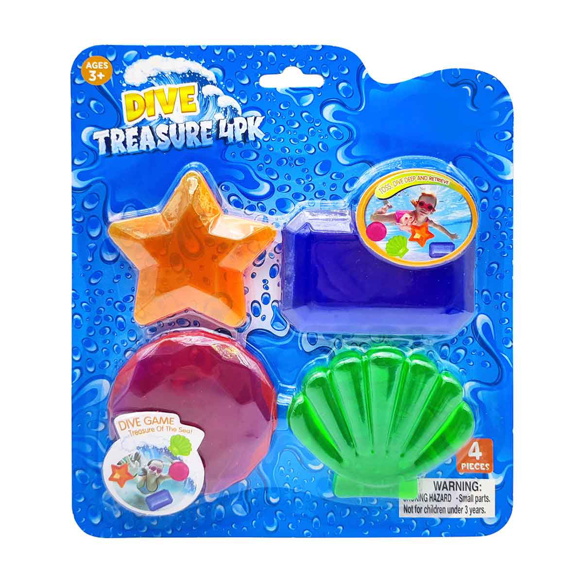 Fenicalcan Dive Treasure Water Gems, Pack of 4