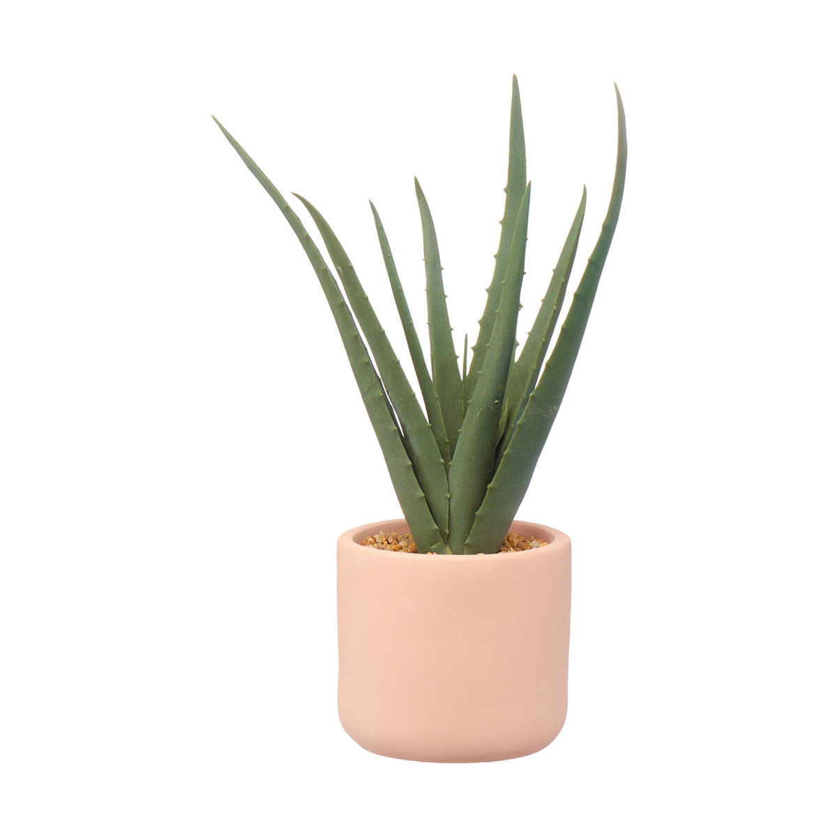 Artificial Aloe in Cement Planter