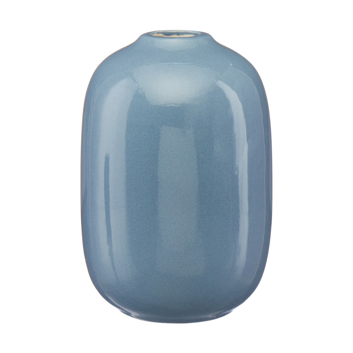 Round Ceramic Vase, Small, Blue