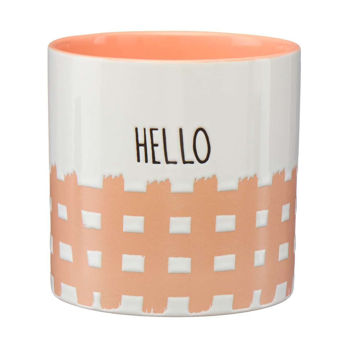 'Hello' Decorative Ceramic Planter, Pink