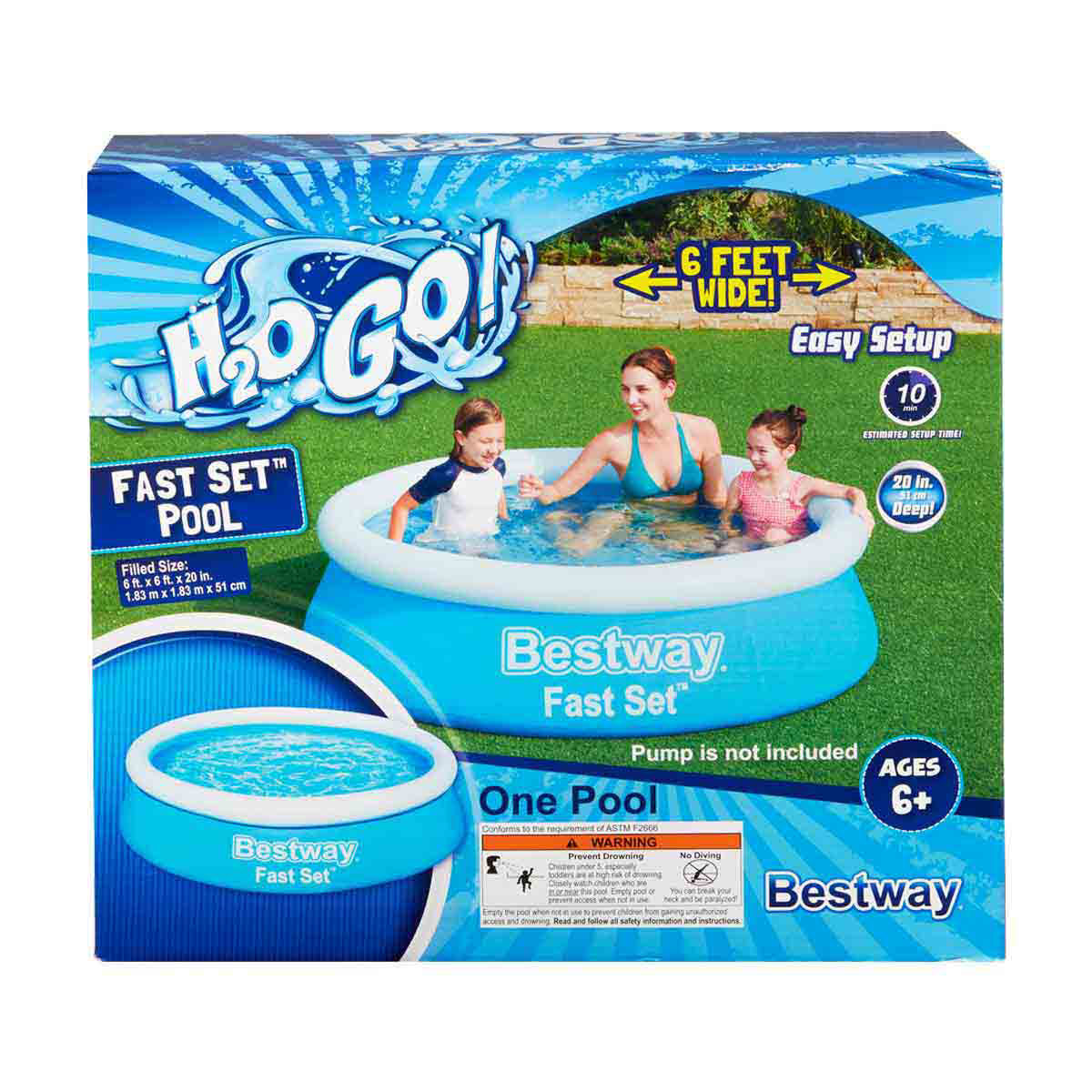 H2OGO! Fast Set Pool, 6 ft