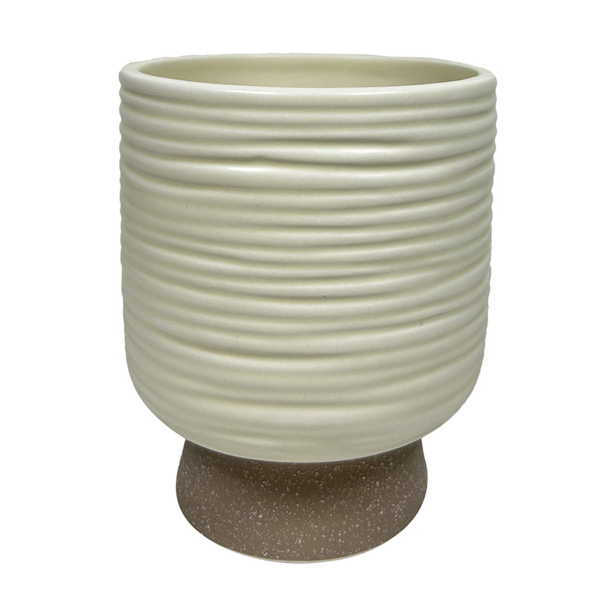 Decorative Ceramic Planter, Cream