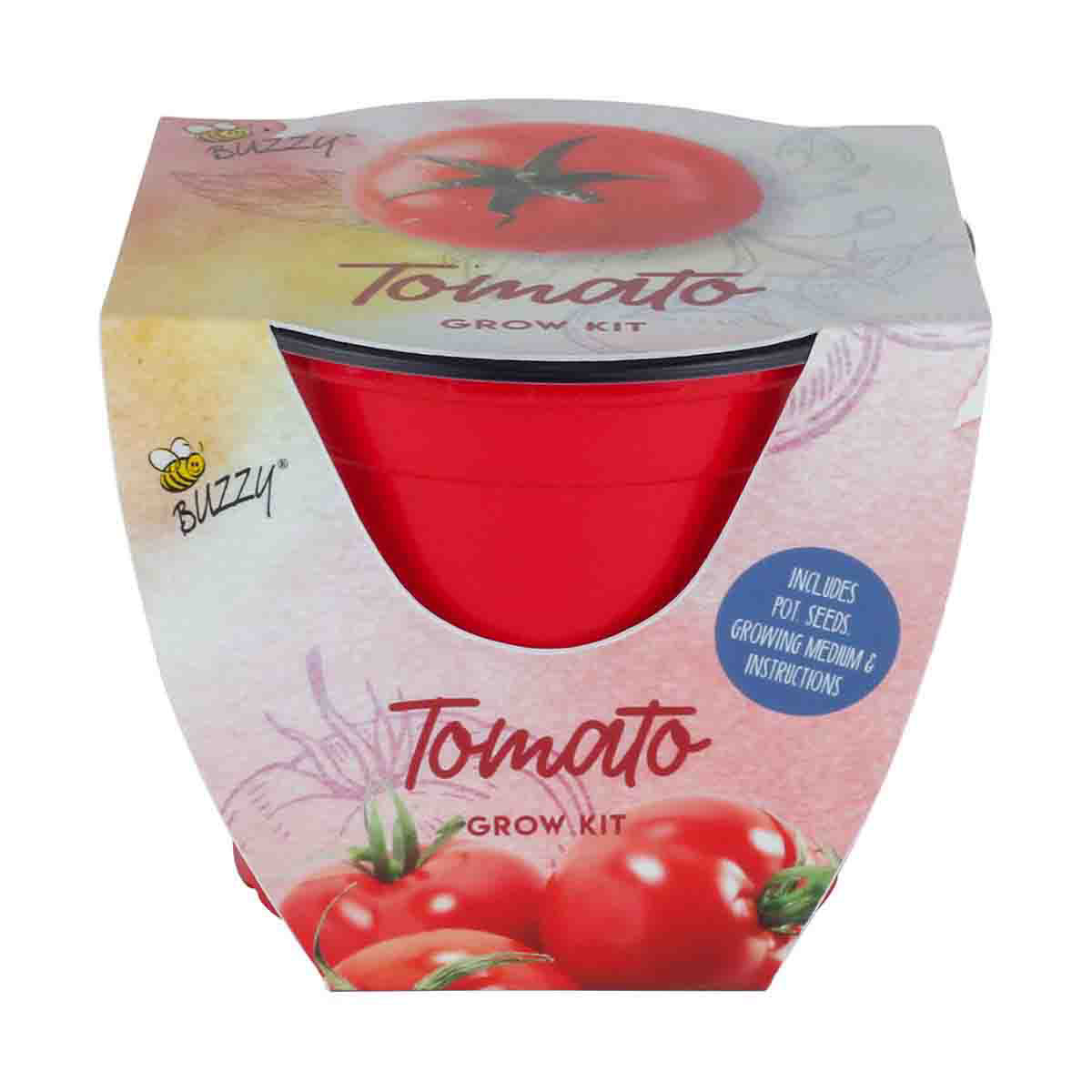 Buzzy Plastic Tomato Grow Pot Kit, 4 in