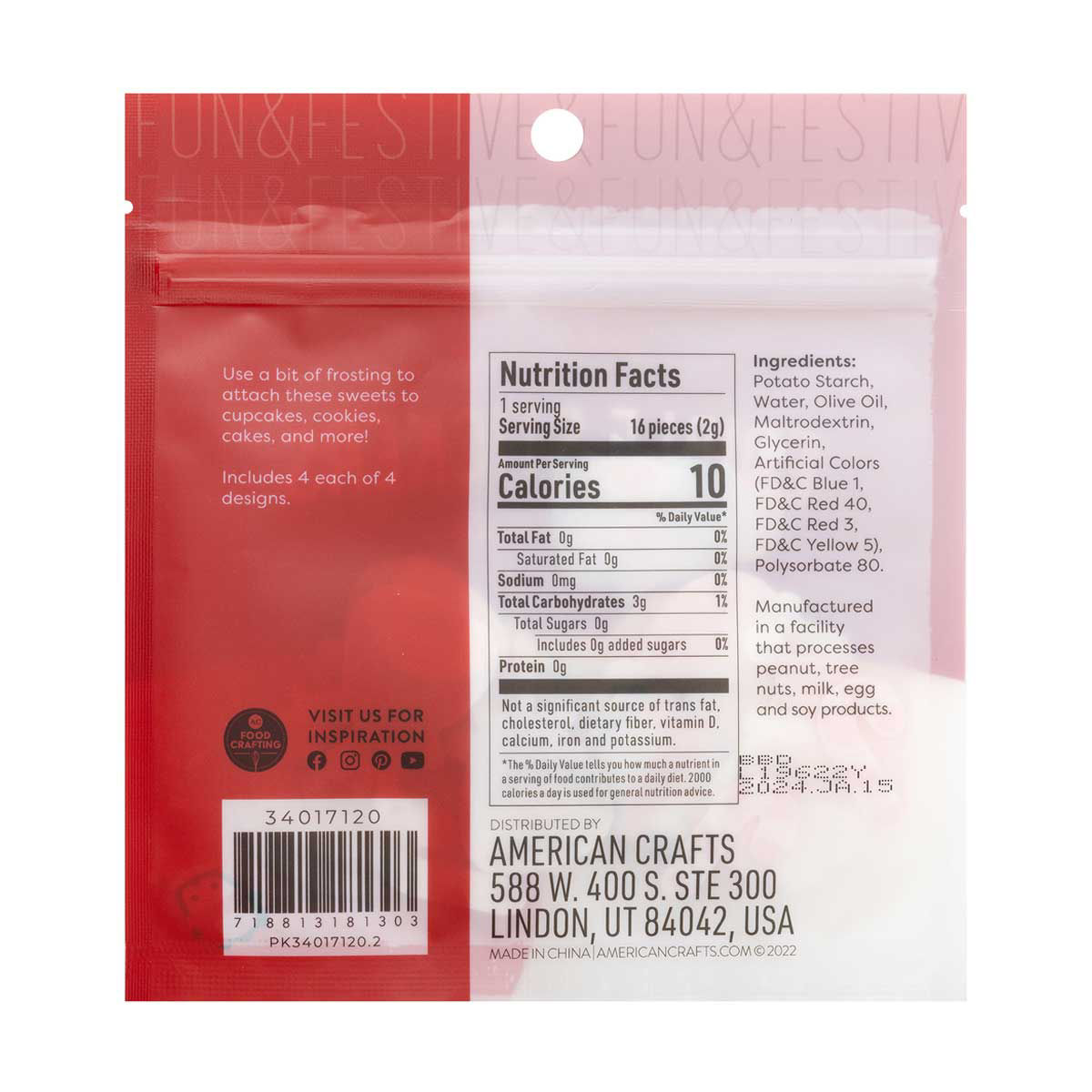 Sweetshop Edible Stickers North Pole 16 Pieces