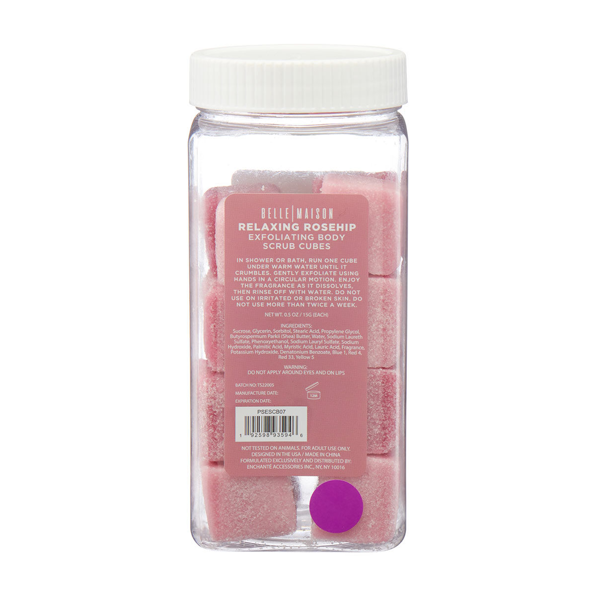 Belle Maison Exfoliating Body Scrubs Cubes, Rosehip