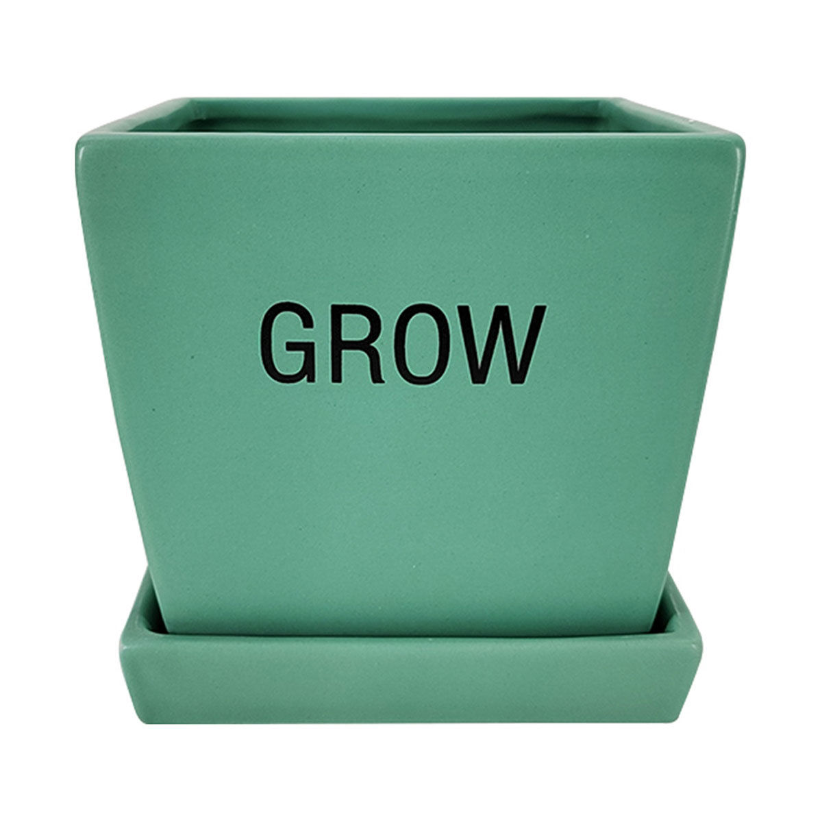 Ceramic Square Planter, Green
