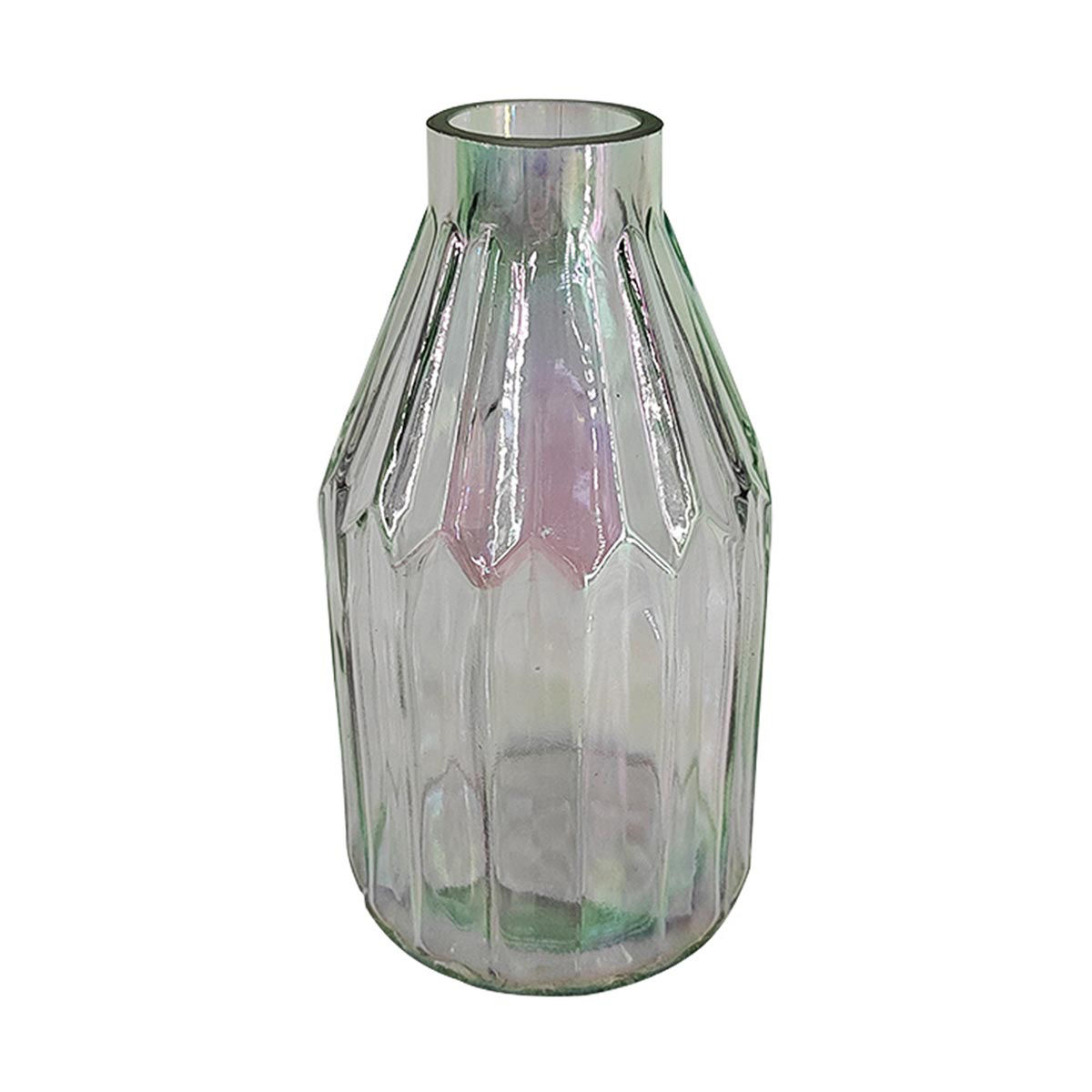 Ribbed Glass Vase