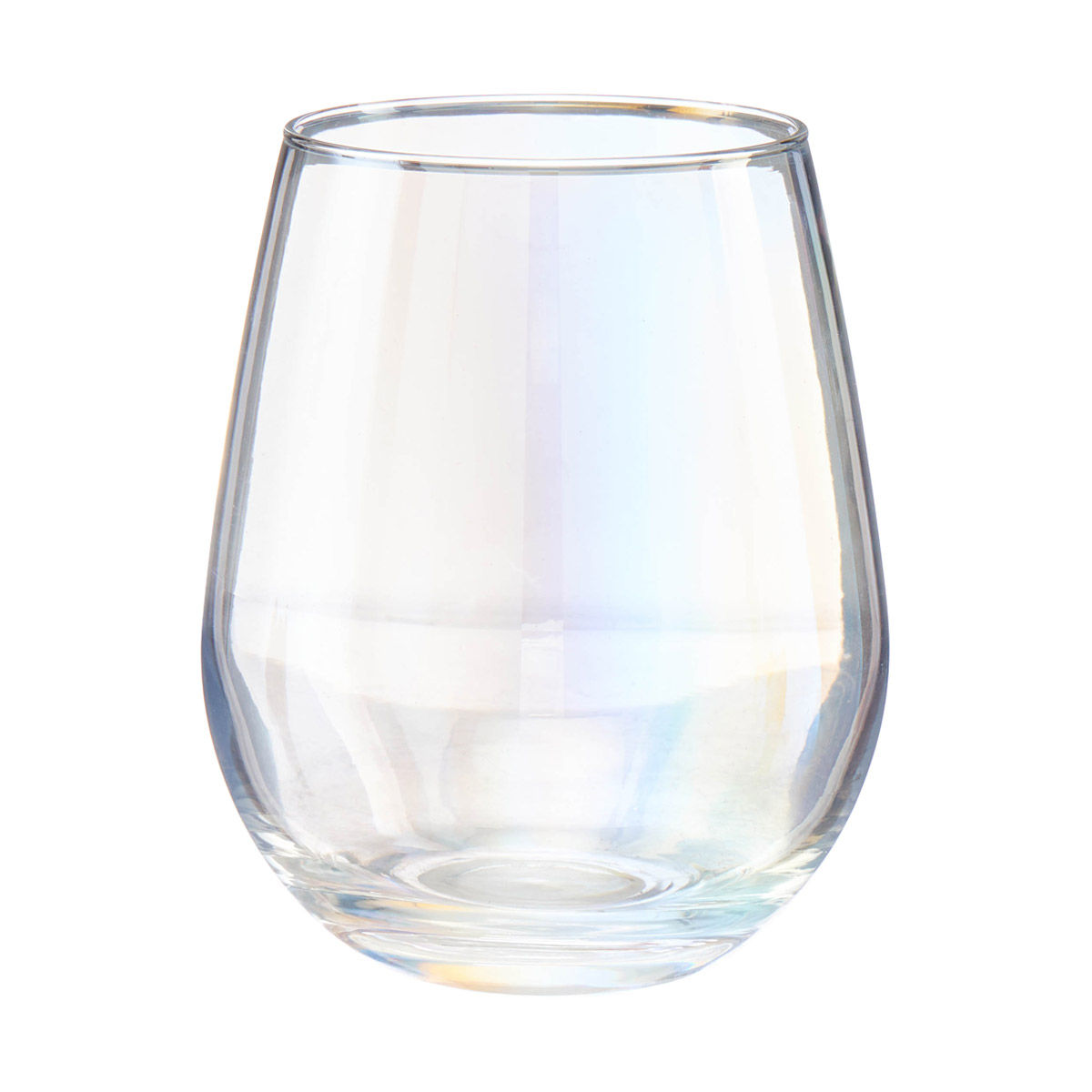 Iridescent Glass, Stemless Wine Glass, 22 oz