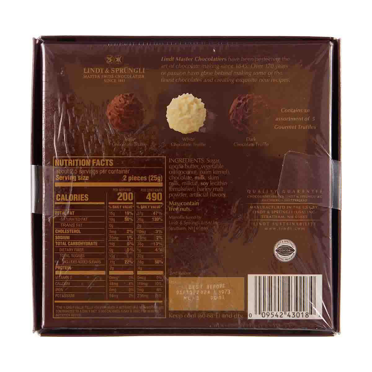 Lindt Gourmet Truffles Gift Box, 2.8 oz