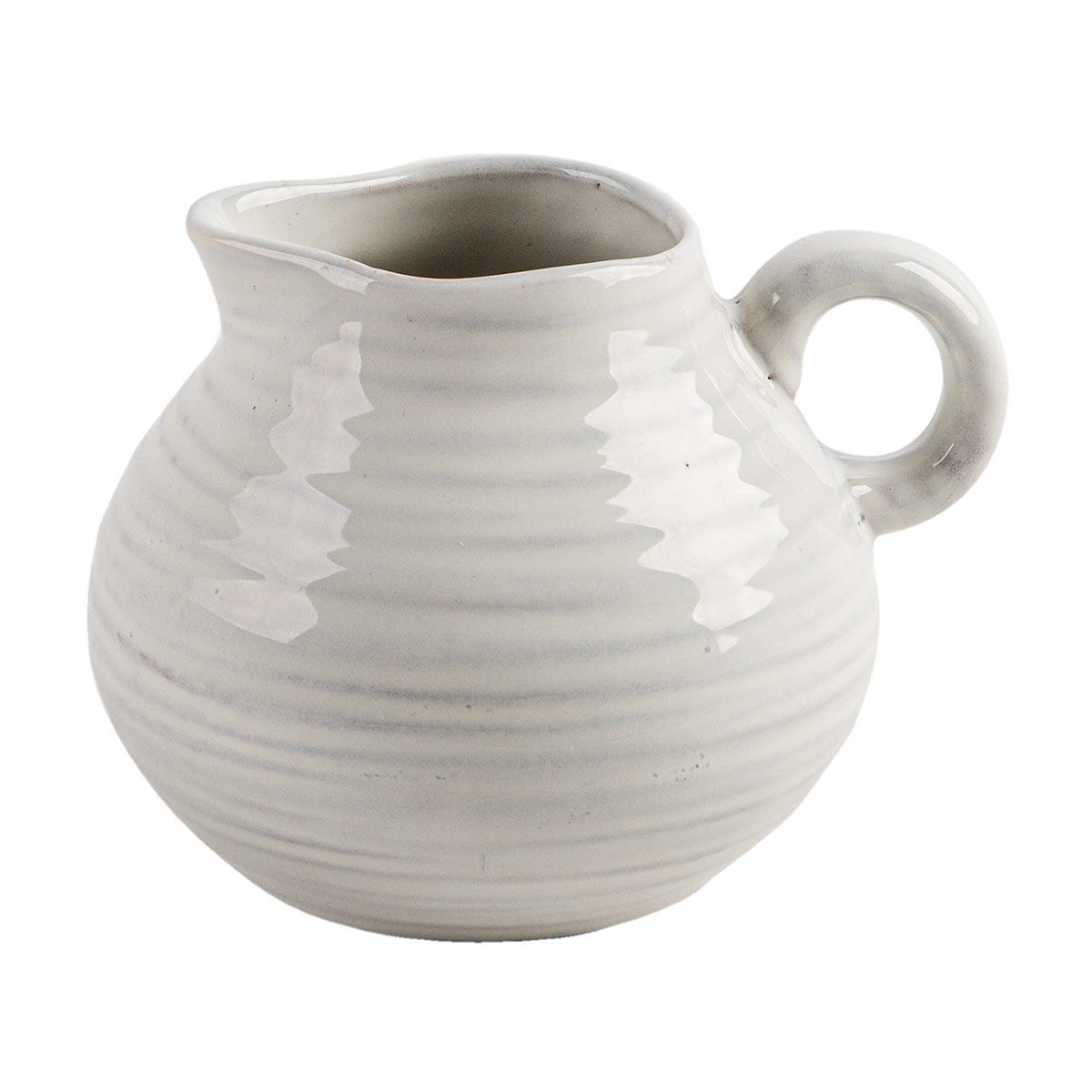 Thrown Pottery Pitcher, Round, 20 oz