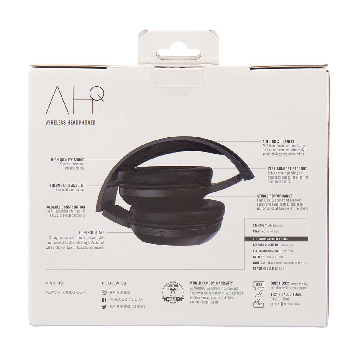 AHQ Wireless Foldable Headphones
