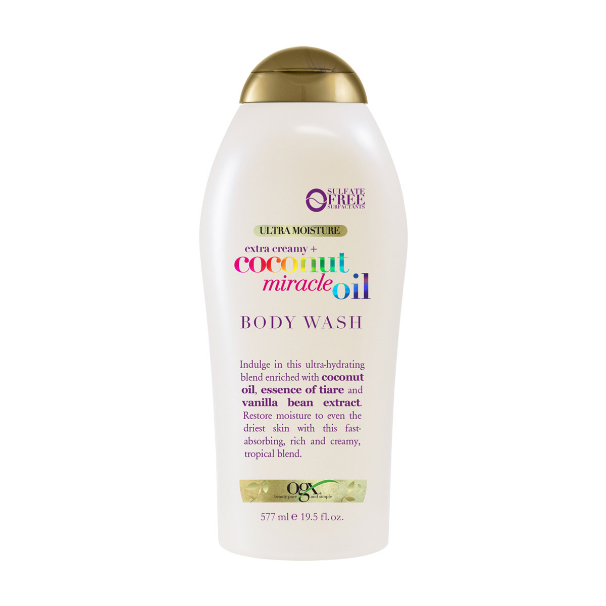 OGX Ultra Moisture Extra Creamy Coconut Miracle Oil Body Wash, 19.5 fl oz
