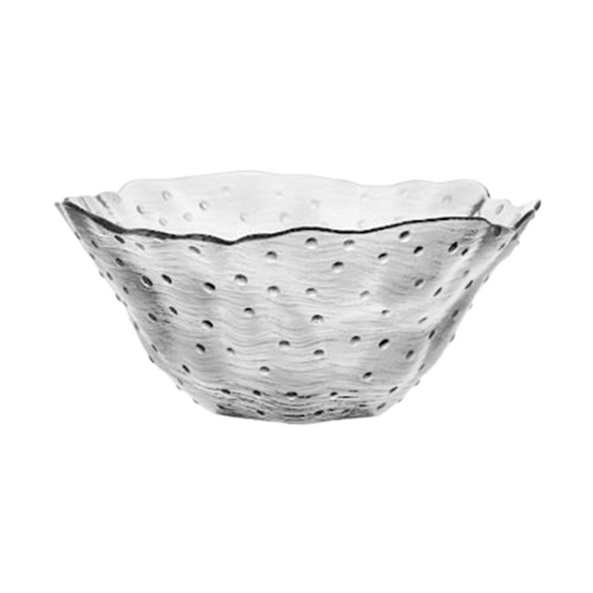 Dotted Pattern Serving Glass Bowl