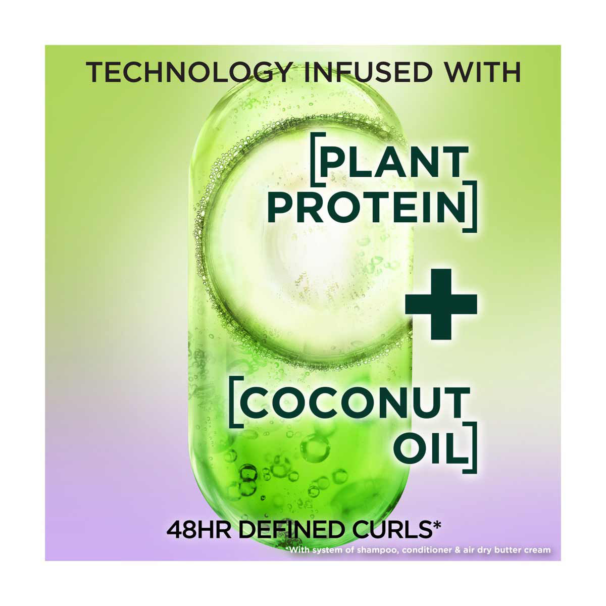 Garnier Fructis Curl Air Dry Cream - Plant Protein + Coconut Oil, 10.2 ...