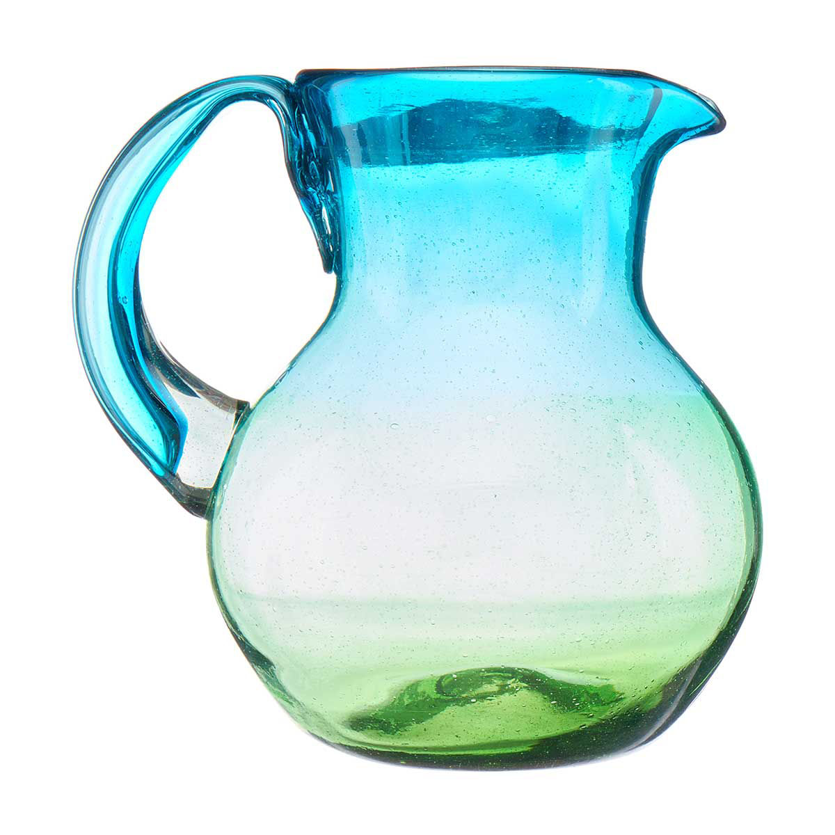 Hand Blown Mexican Glass Sonora Pitcher, 80 oz