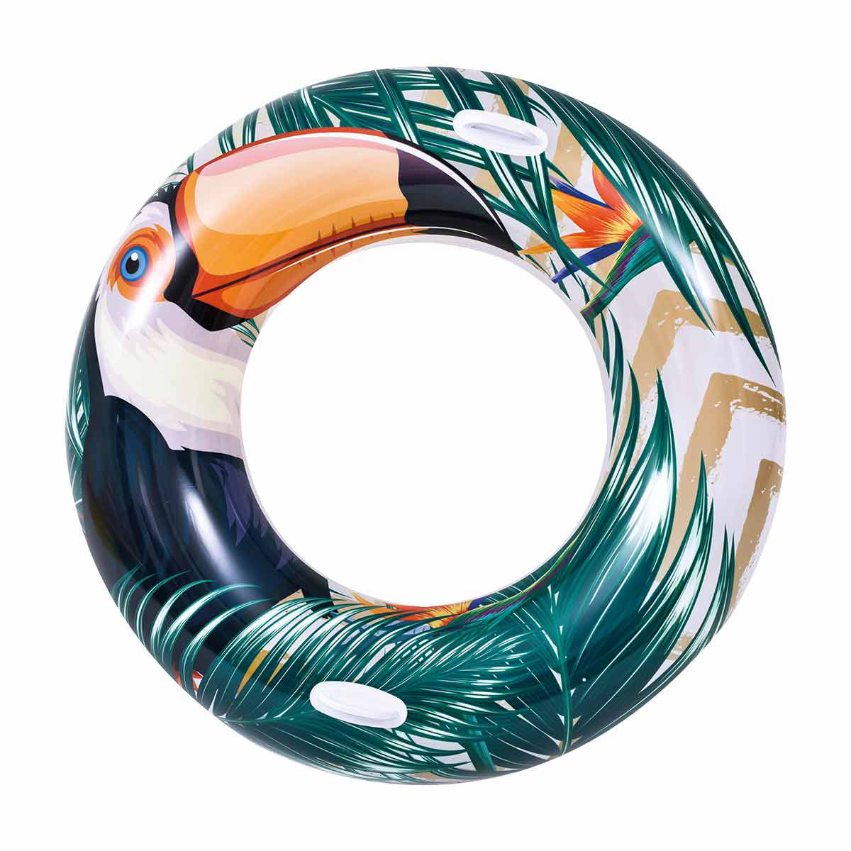 Tropical Inflatable Swim Tube with Handles