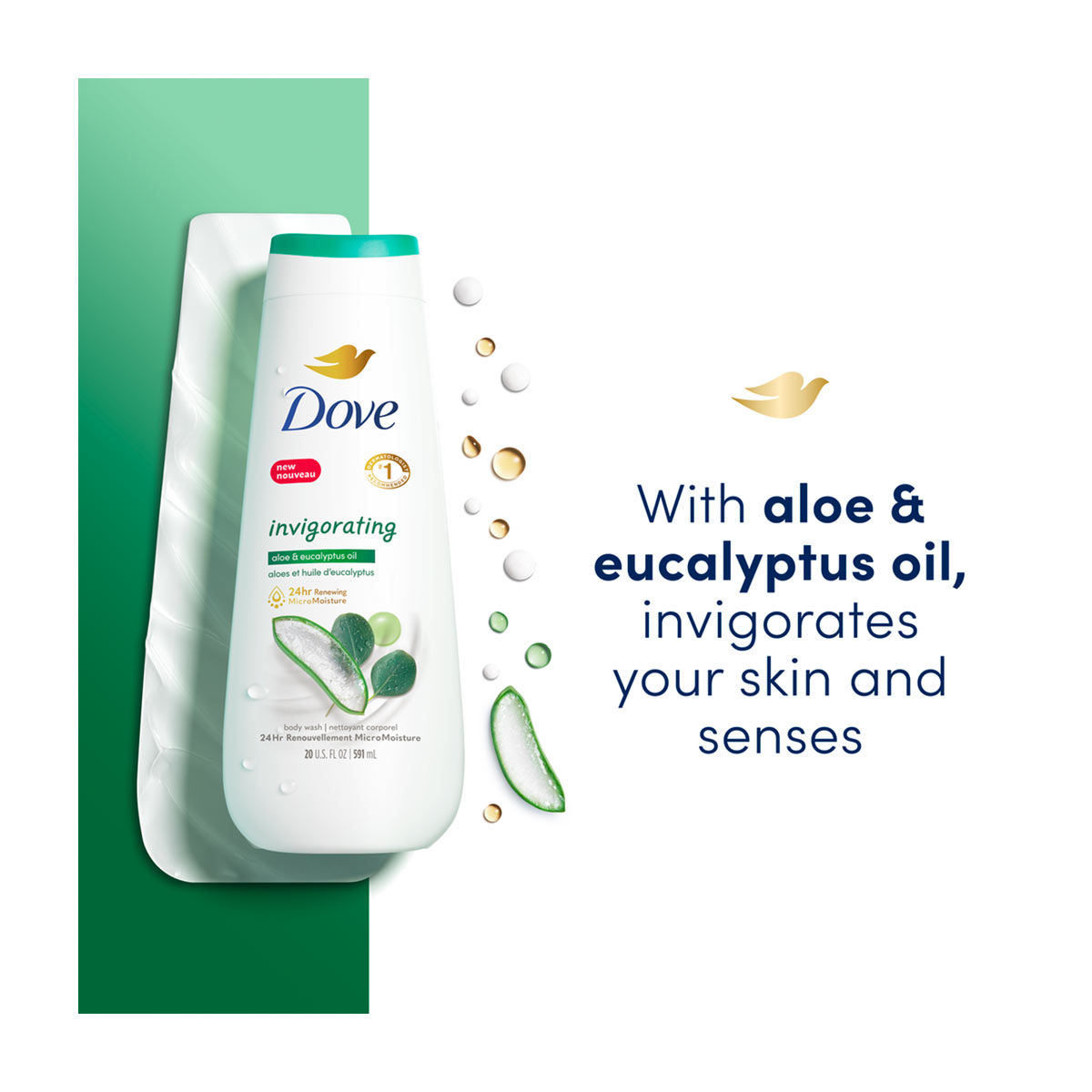 Dove Invigorating Body Wash, 20 oz